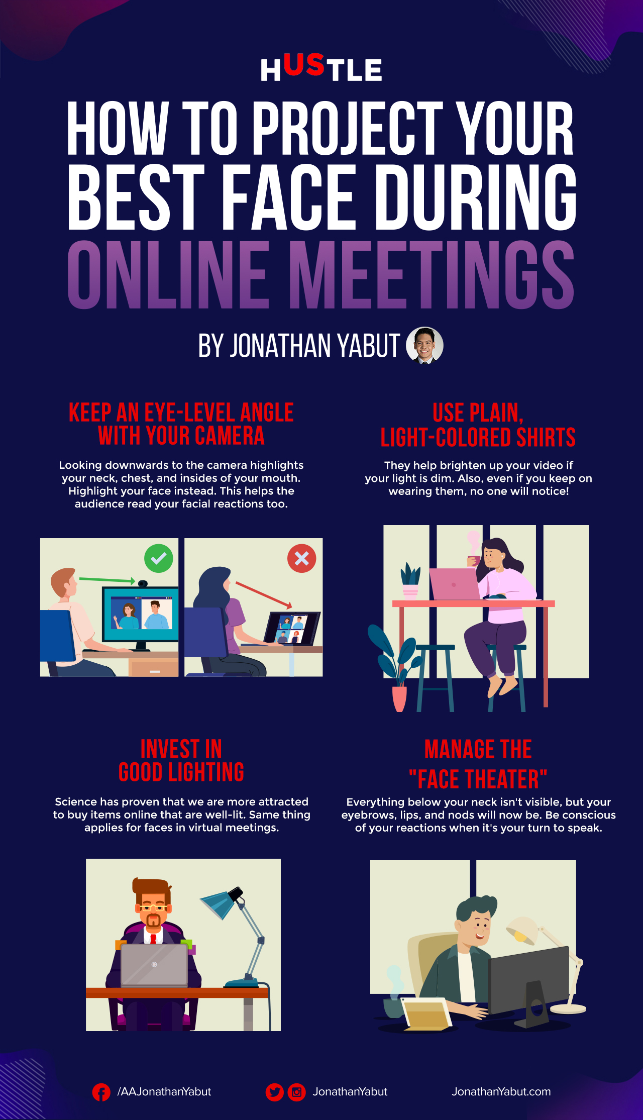 [INFOGRAPHIC] How to project your best self during online meetings