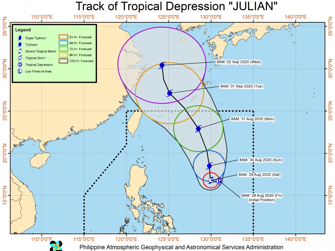 LPA east of Isabela now Tropical Depression Julian