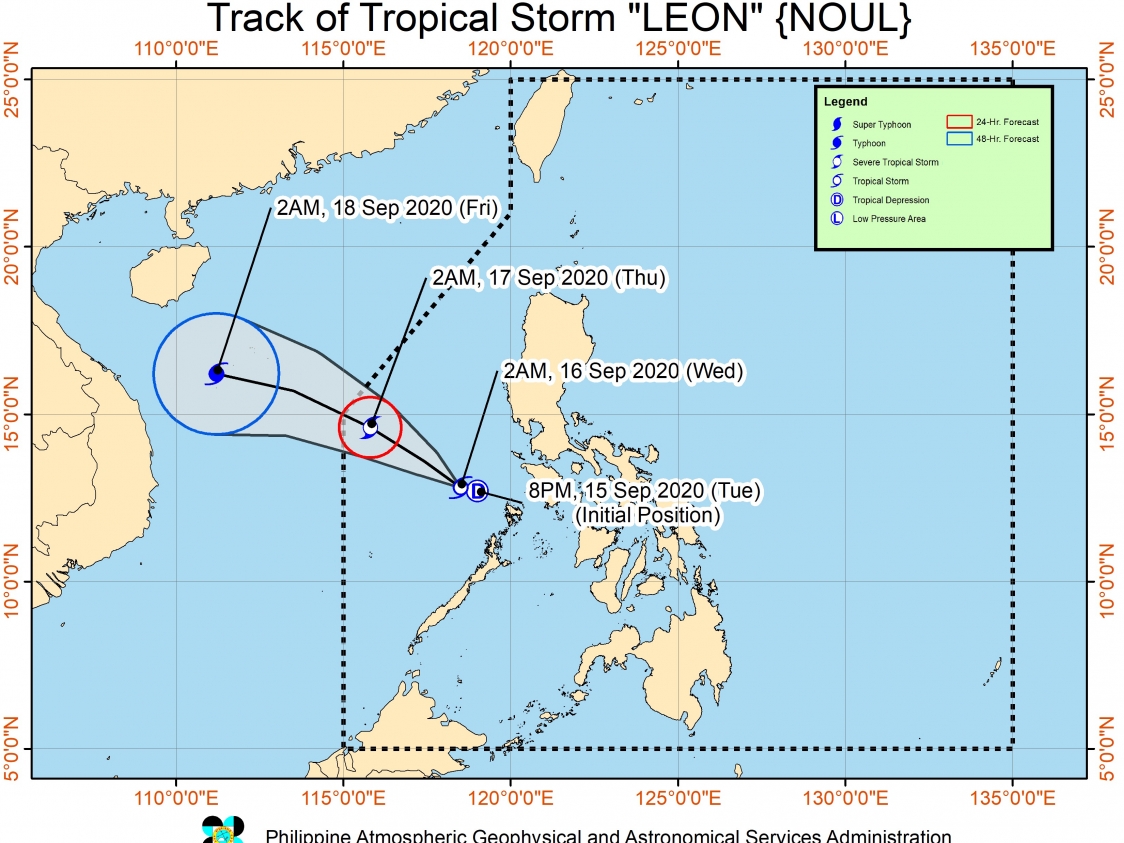 Leon intensifies into tropical storm