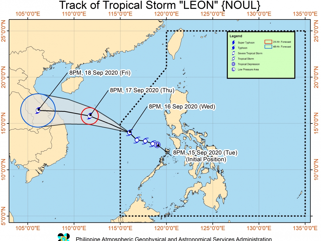 Tropical Storm Leon strengthens further ahead of exit from PAR