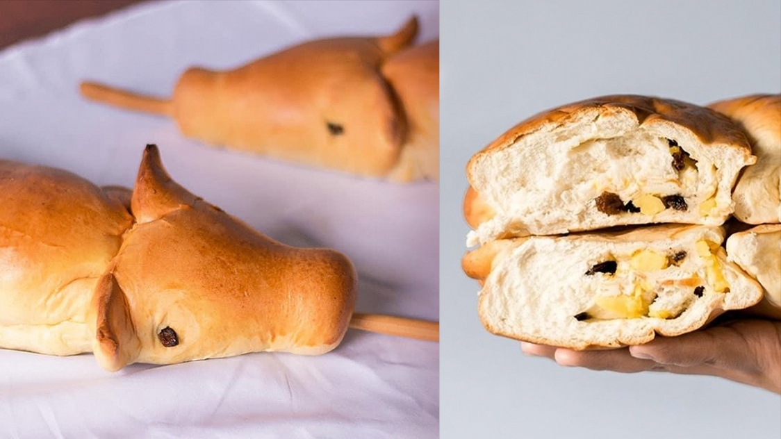 LOOK: This 'lechon bread' is filled with raisins and cheese