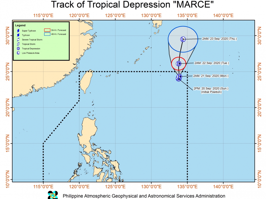 Tropical Depression Marce barely moving; new LPA seen