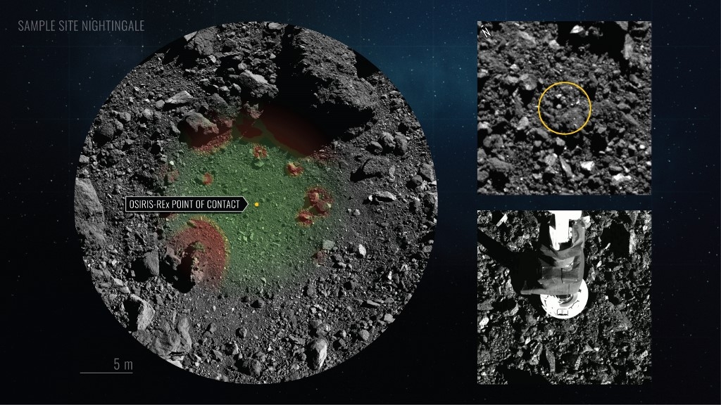 NASA asteroid surface sampling likely successful