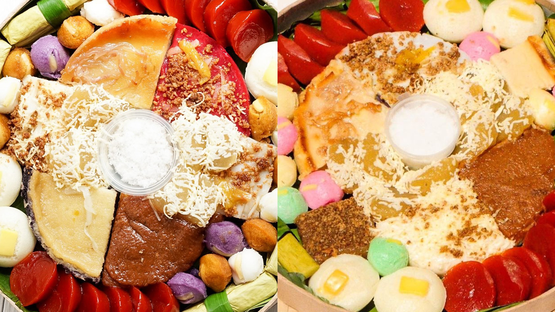 Get assorted kakanin in a platter from this San Juan shop