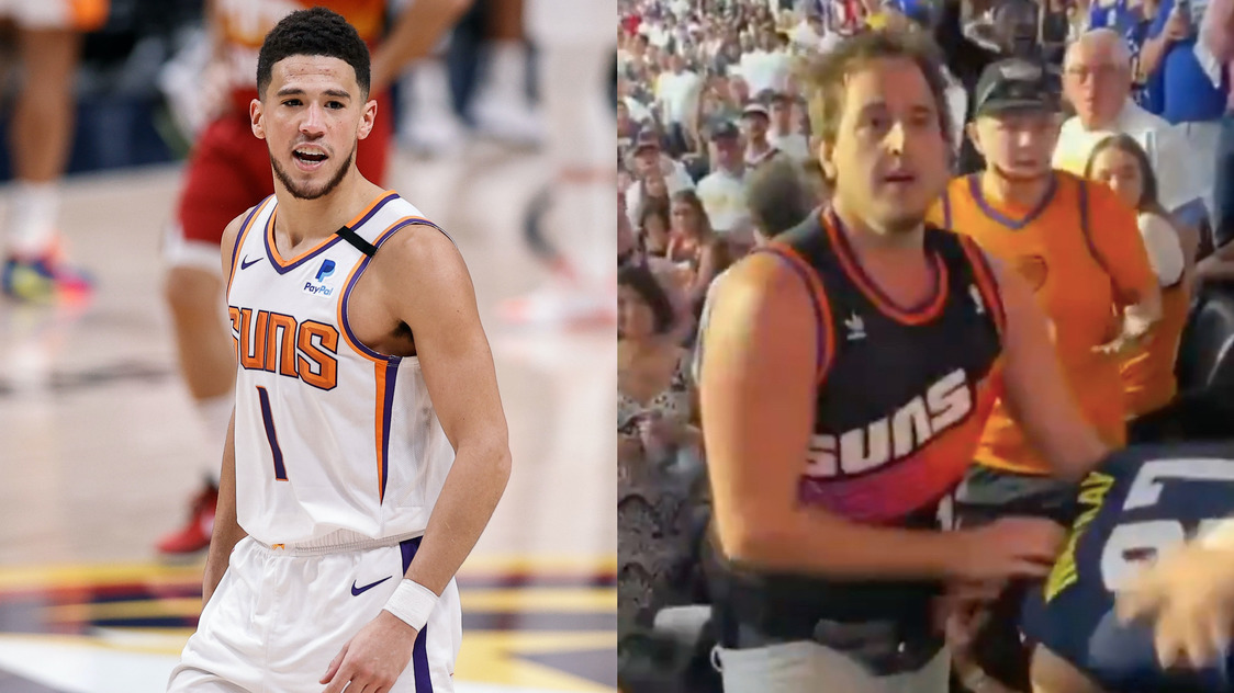 Devin Booker takes care of Suns fan in viral arena fight