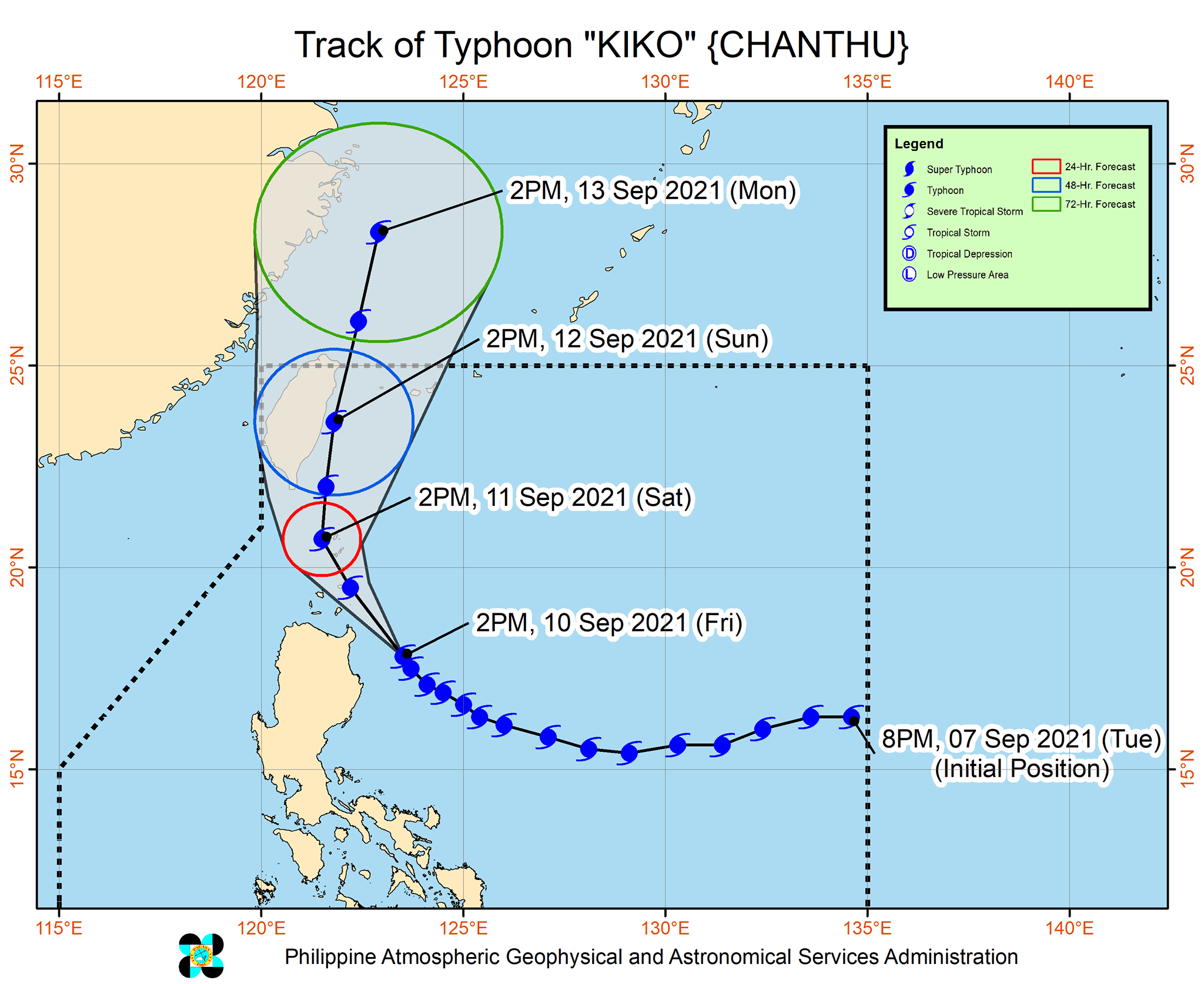 Signal No. 4 up as Typhoon Kiko intensifies